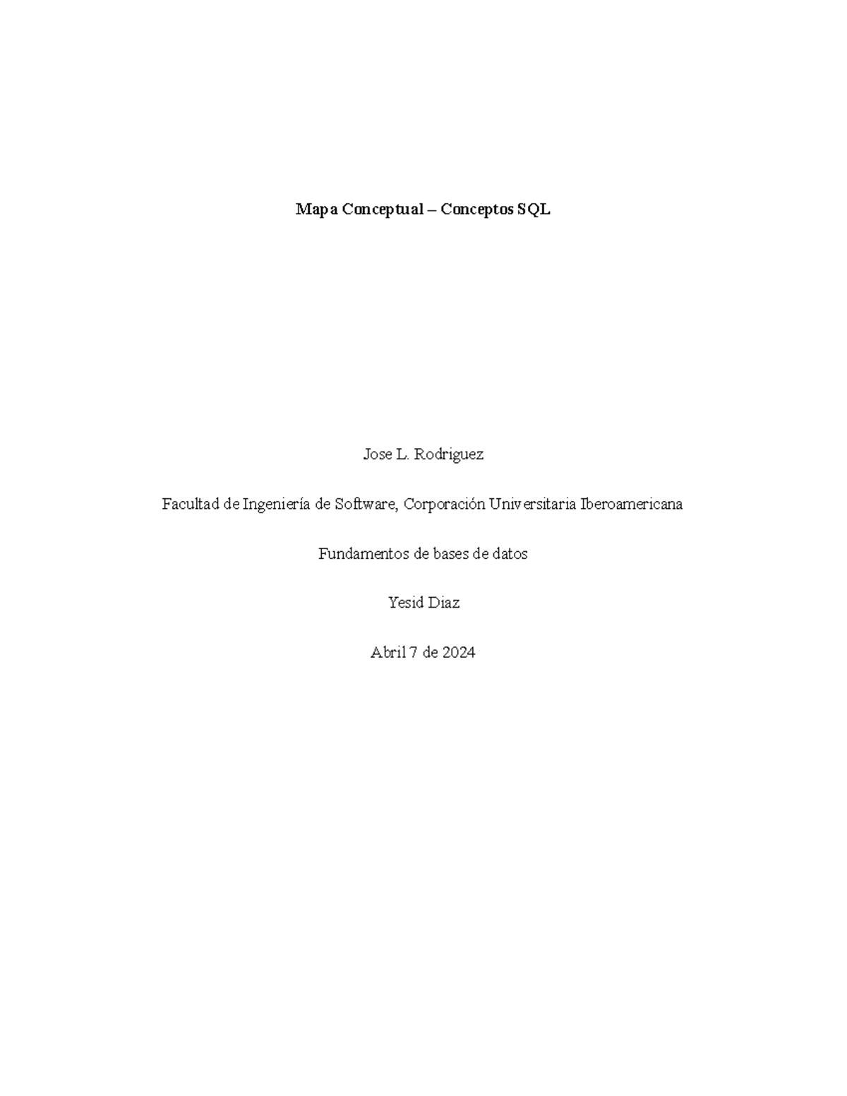 Mapa Conceptual fundamentos de bases de datos sql - Mapa Conceptual ...