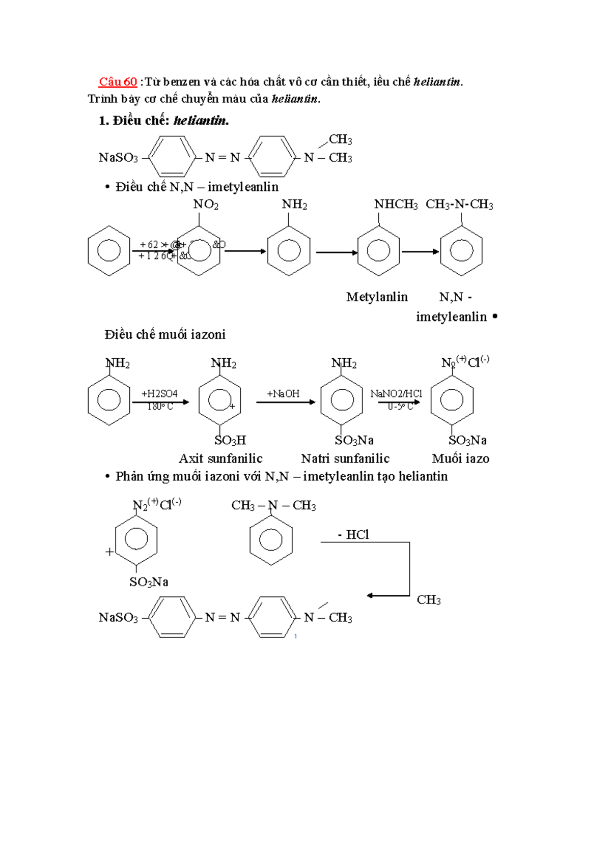 Hhc - b ncn - lOM oARcPS D| 10786925 1 Câu 60 :Từ benzen và các hóa ...