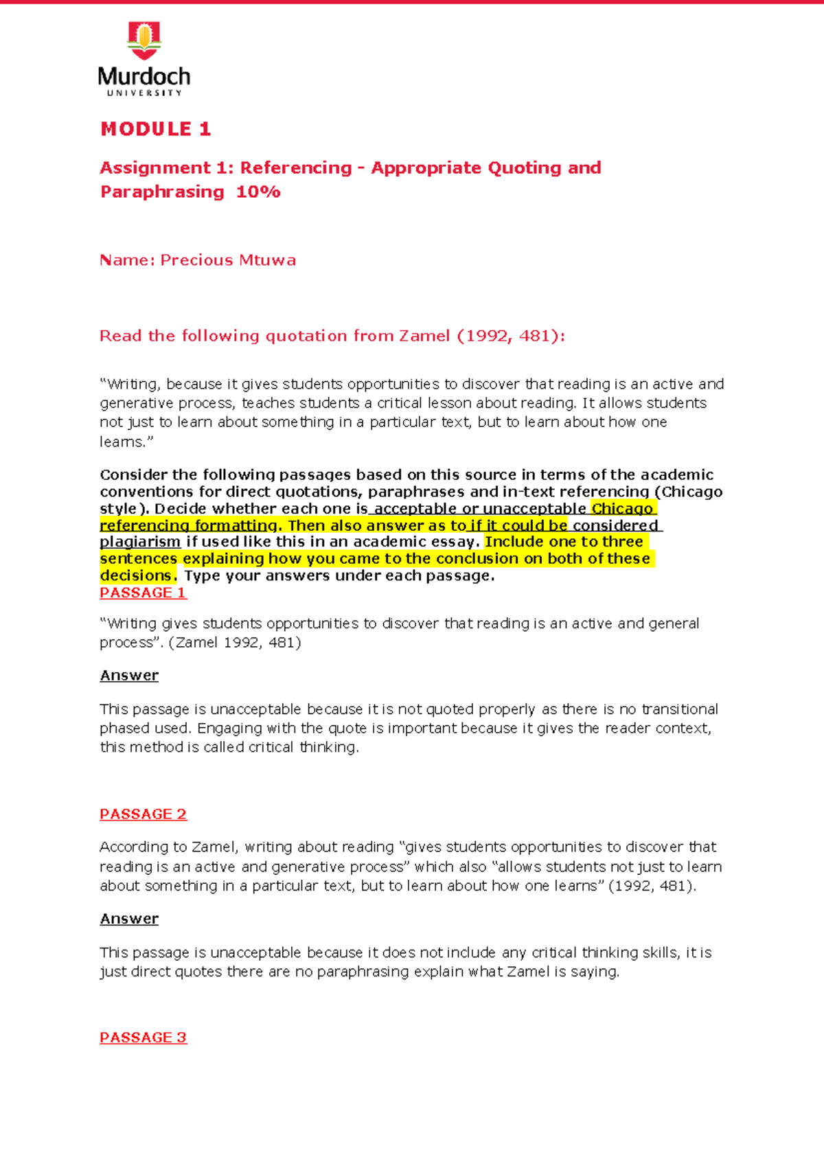EQU081 Assign 1MTU33357569 - MODULE 1 Assignment 1: Referencing ...