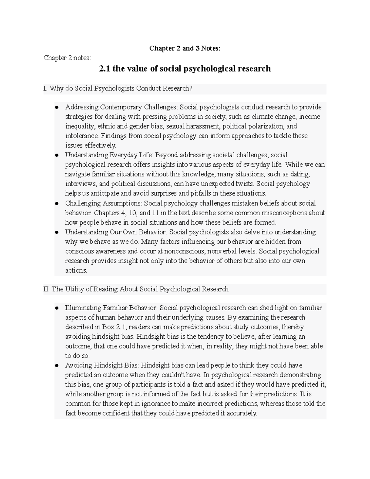 Week 2 reading notes - Chapter 2 and 3 Notes: Chapter 2 notes: 2 the ...