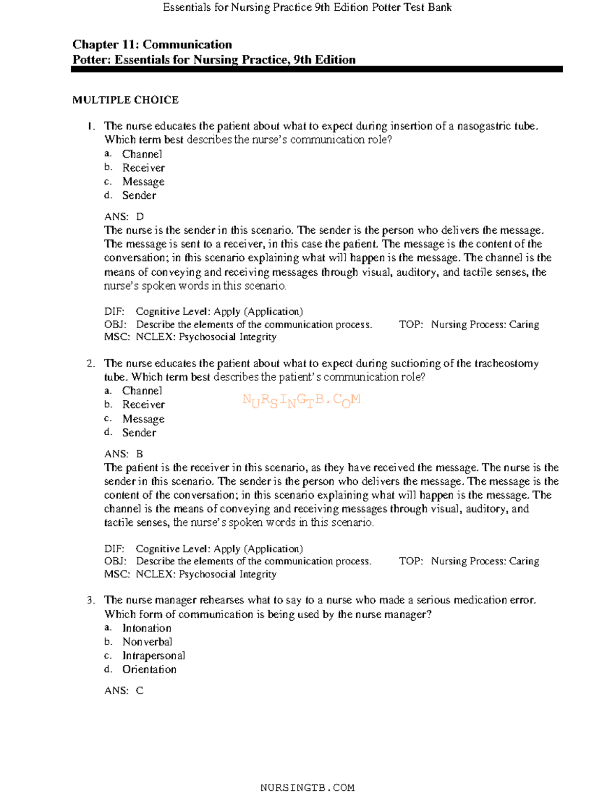 978032348184711 - Test bank question fundies - NURSINGTB Chapter 11 ...