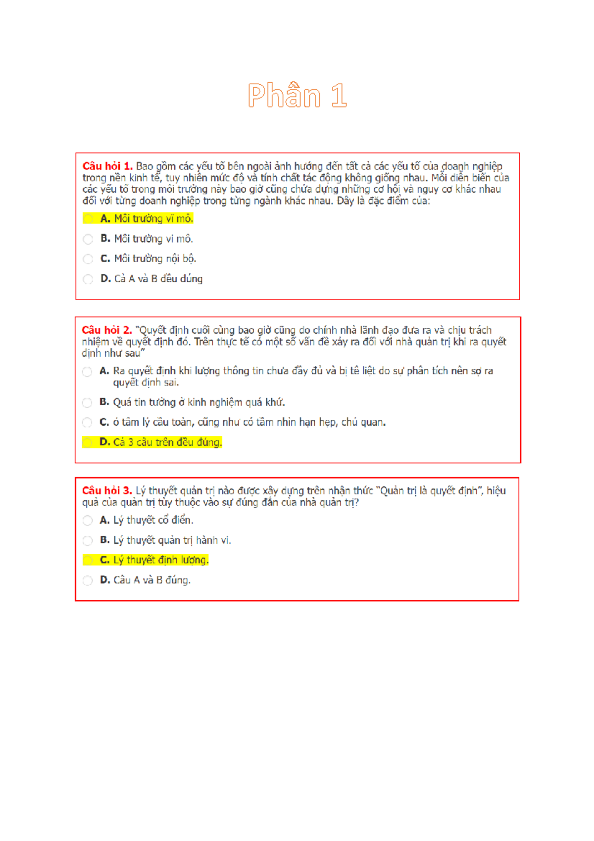 ĐỀ CƯƠNG QTRI HỌC - Chủ nghĩa xã hội khoa học - Phầần - Studocu