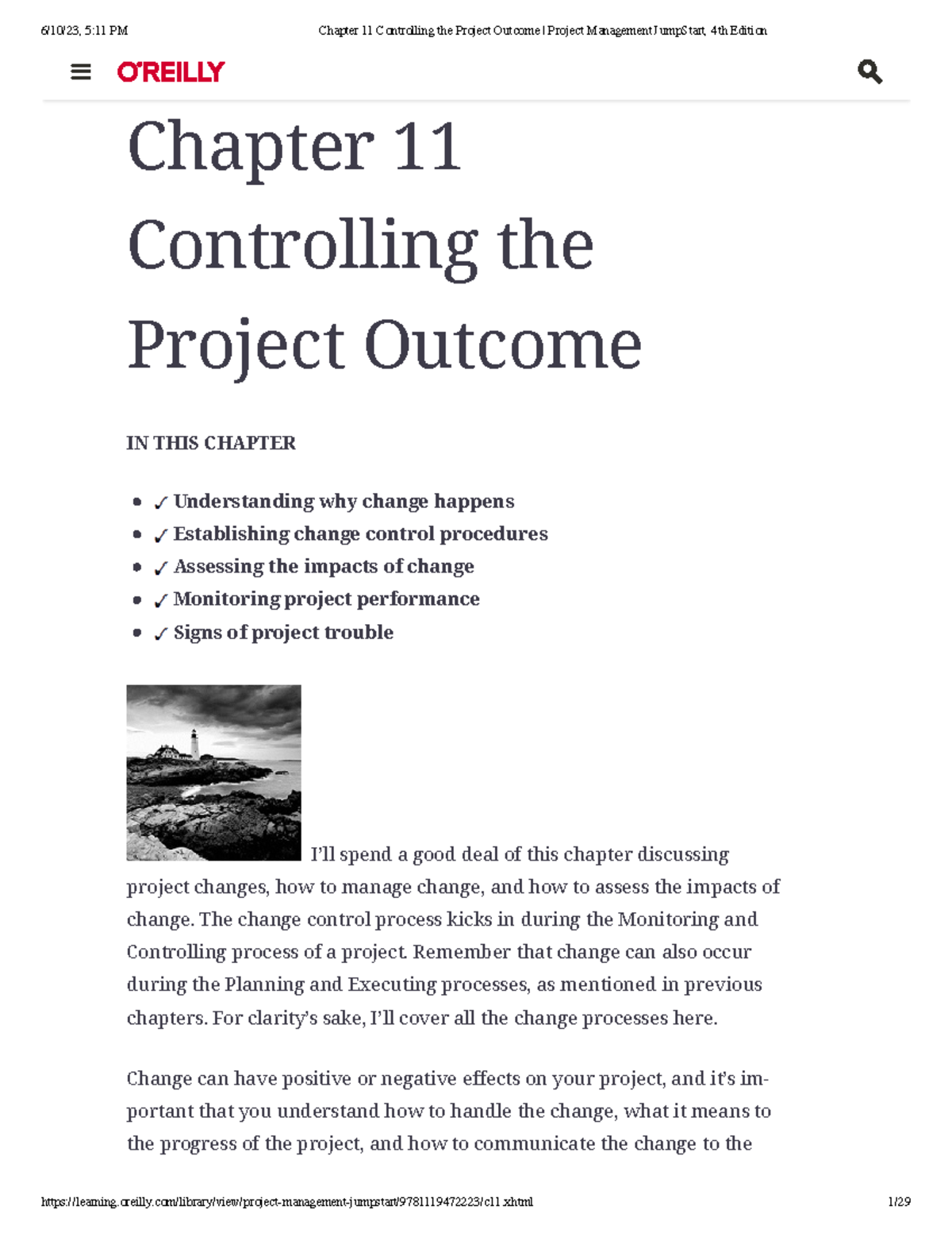 Chapter 11 Controlling the Project Outcome Project Management Jump ...