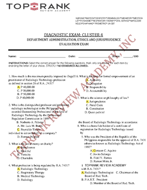 RA 7431 - SUMMARY FOR THE EXAM FOR RADTECH - REPUBLIC ACT NO. 7431 . AN ...