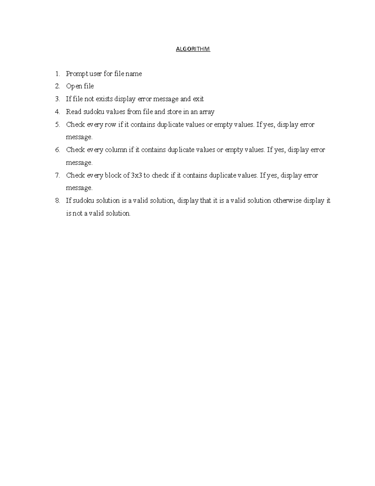 Algorithm Programming Assignment 9 Algorithm Prompt User For File 9712