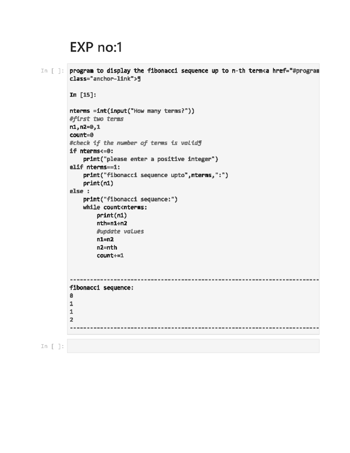 Exp 1 - WHILE LOOP - Bsc (computer science) - Studocu