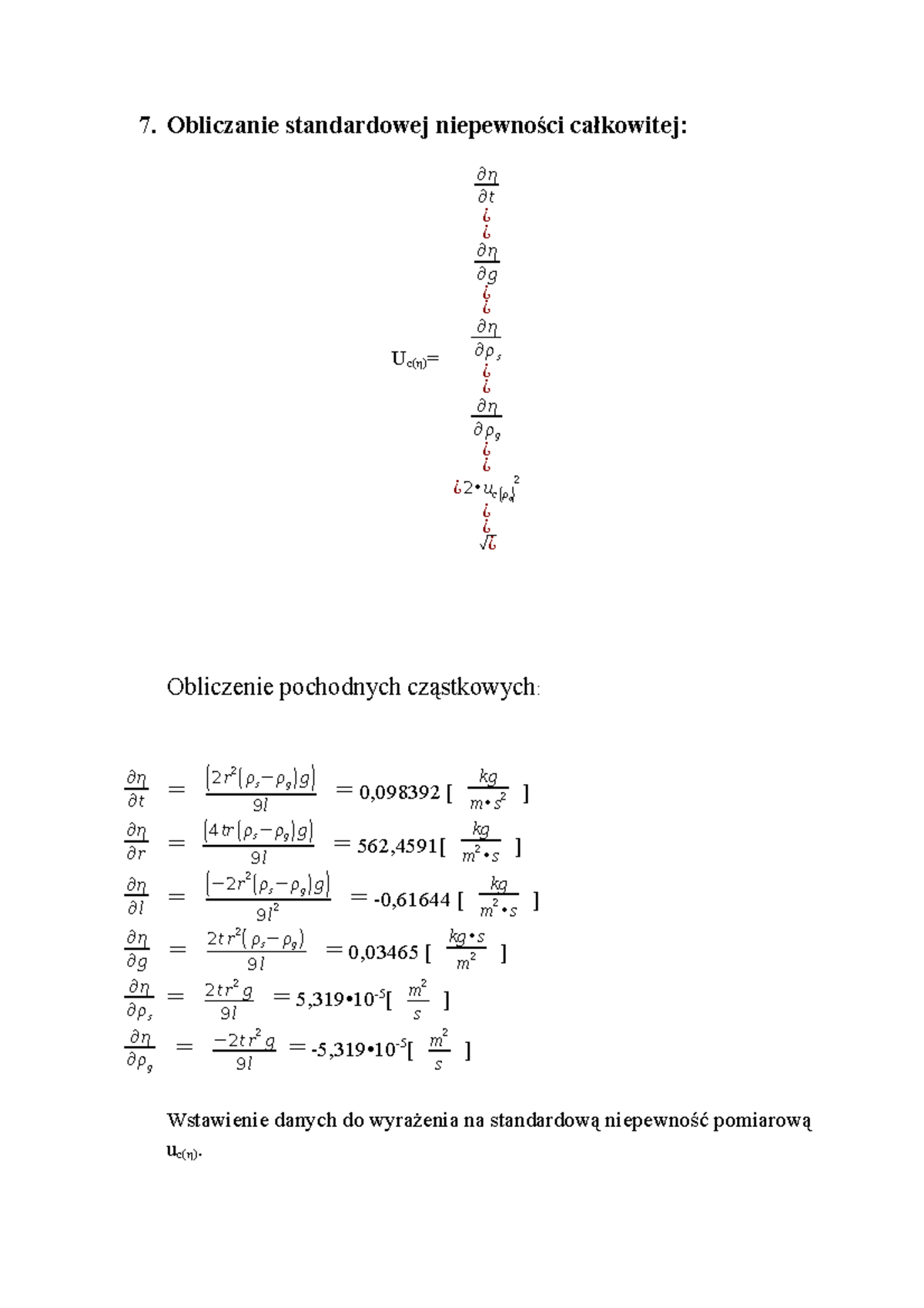 WYZNACZANIE WSPÓŁCZYNNIKA LEPKOŚCI CIECZY METODĄ STOKESA - 7 ...