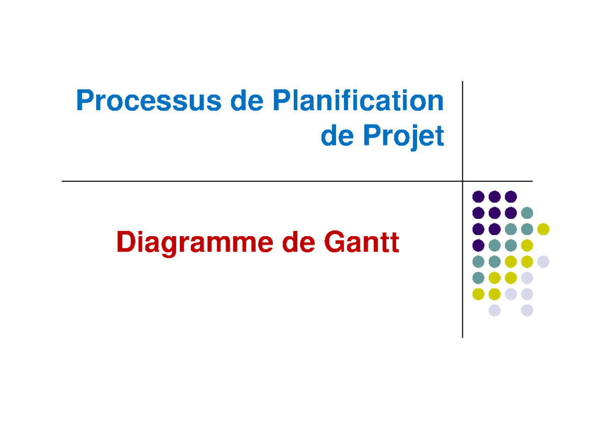 Cours 5-Les techniques de planification 2023 - Processus de ...