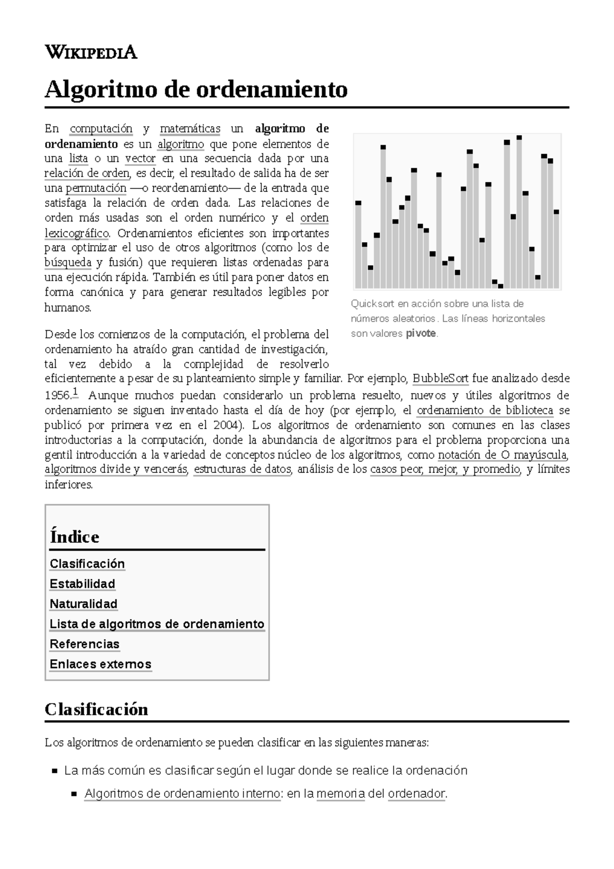 Algoritmo De Ordenamiento Quicksort En Acción Sobre Una Lista De Números Aleatorios Las