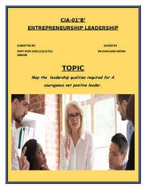 ED CIA 1 A - ENTREPRENEURSHIP DEVELOPMENT CIA 1 A MAPPING OF ...