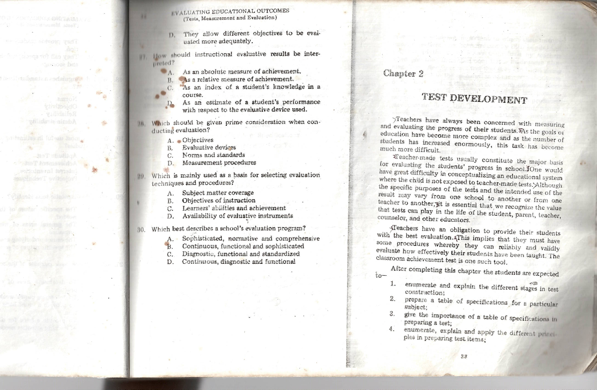 Chapter 2 - Assessment in learning 1 - Studocu