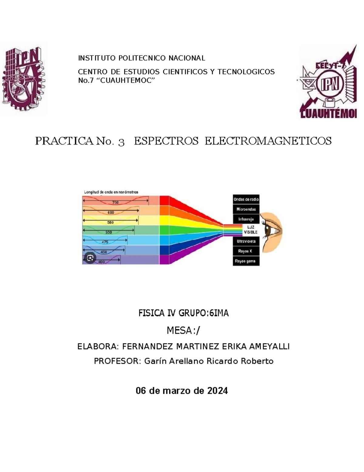 Practica 3 - INSTITUTO POLITECNICO NACIONAL CENTRO DE ESTUDIOS ...