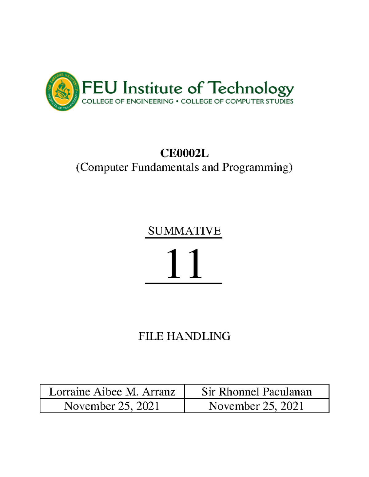 Arranz Ta11 Ce0002l Computer Fundamentals And Programming Summative 11 File Handling