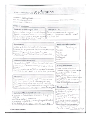 Albuterol med card - Ati Drug templete - ACTIVE LEARNING TEMPLATES ...