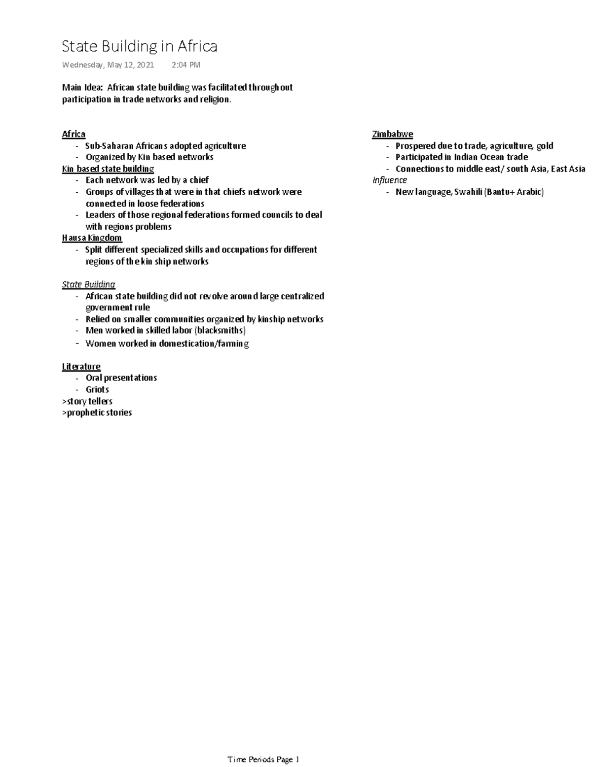 State Building in Africa - Africa - Sub-Saharan Africans adopted ...