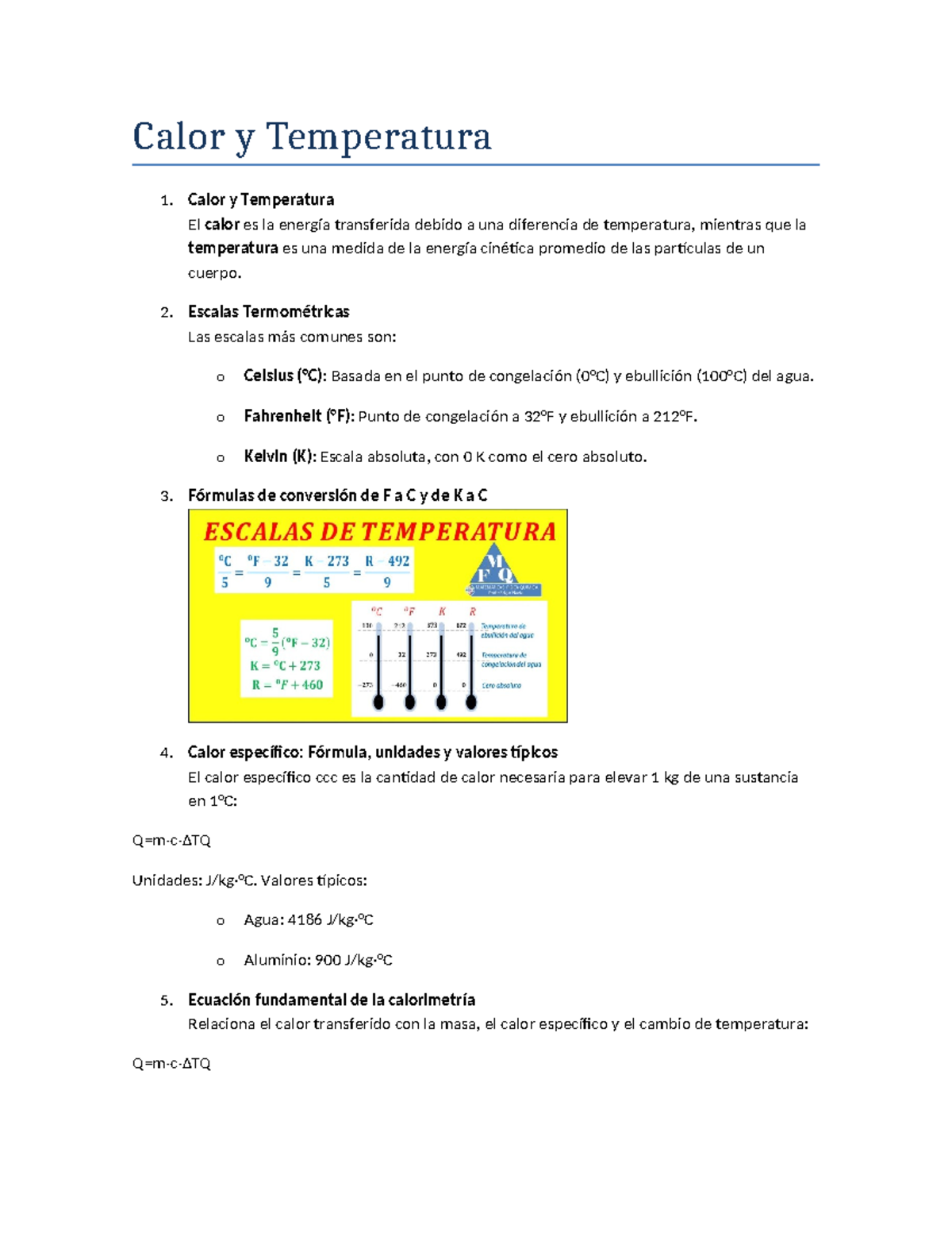 Calor y Temperatura - PREGUNTAS - Calor y Temperatura Calor y Temperatura El calor es la energía ...