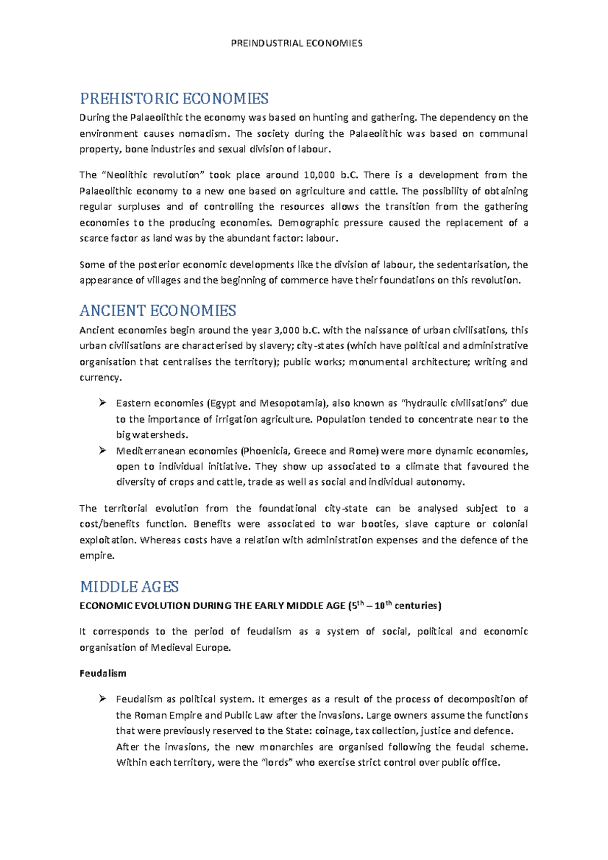 Preindustrial economies - Warning: TT: undefined function: 32 Warning: TT: undefined function ...