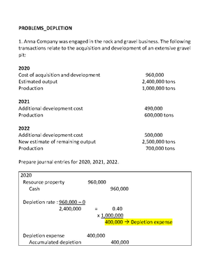 Problems Depreciation 1 to 20 - PROBLEMS_DEPRECIATION (1 to 20) S Company purchased a machine at ...
