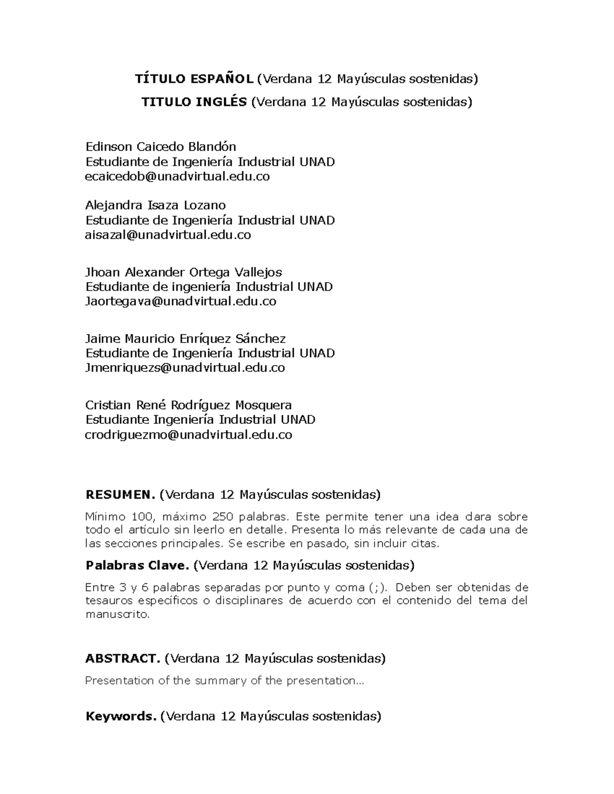 Working Paper Tarea 2 212022 - TÍTULO ESPAÑOL (Verdana 12 Mayúsculas ...