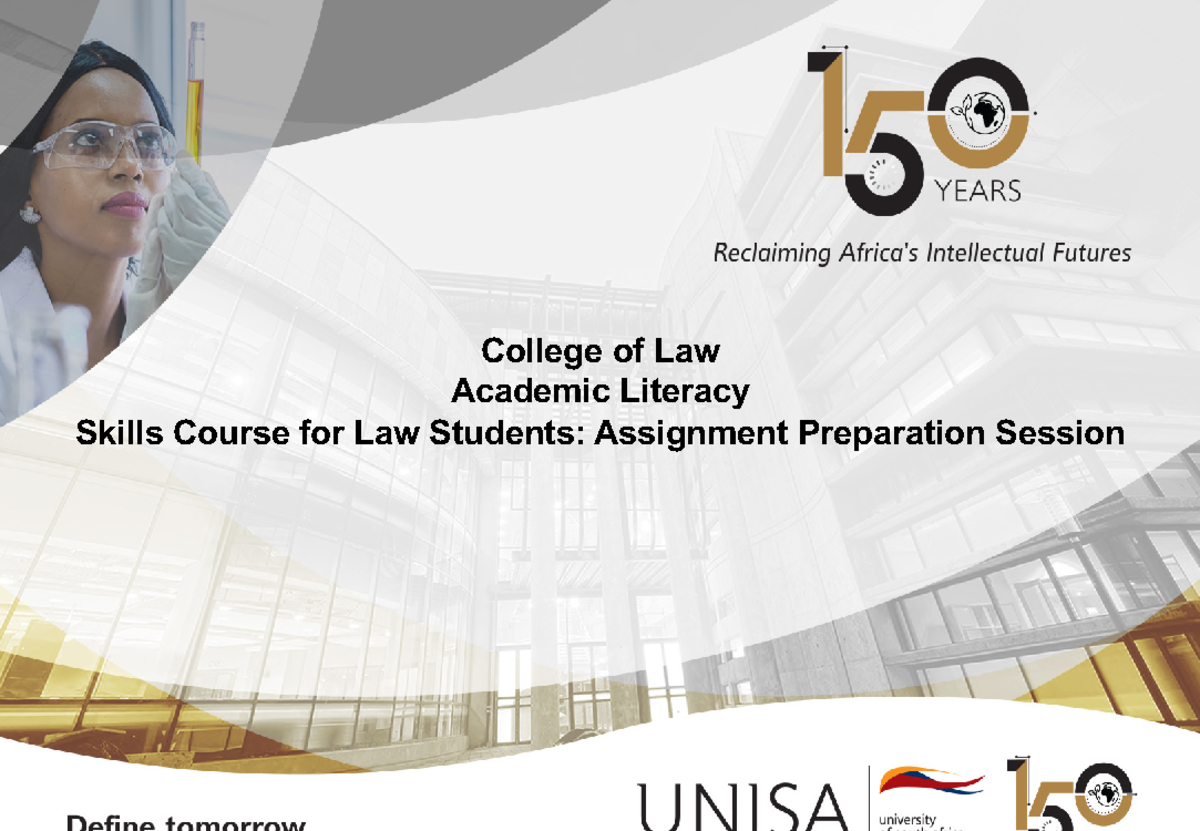 Academic Literacy Skills Course for Law Students- Assignment ...