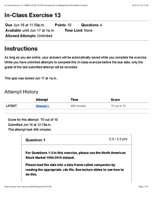 C205 Data Normalization Exercises Solutions - COMM 205 – Exercises on Data Normalization - Studocu