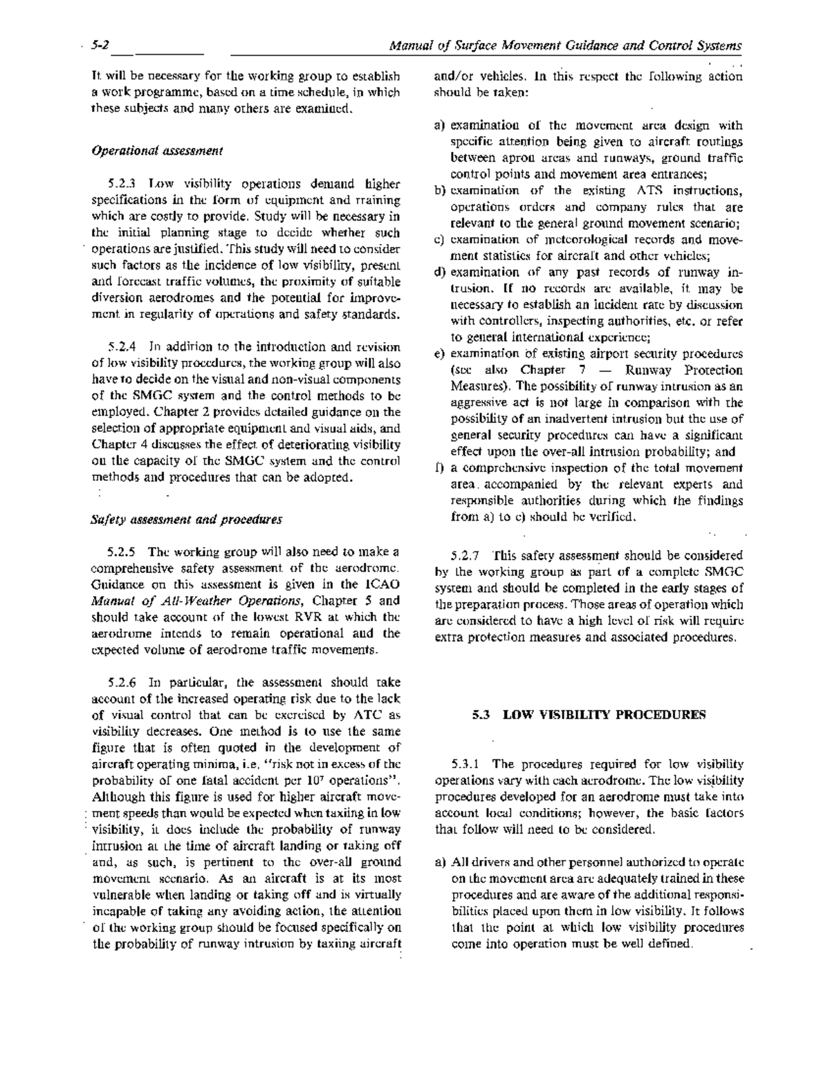 Low Visbility Procedure Requirement - fa1of Surface Movement Guidance ...