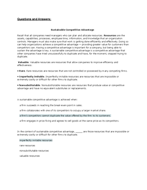 Management Chapter 6 Questions - Management Chapter 6 Questions: A ...