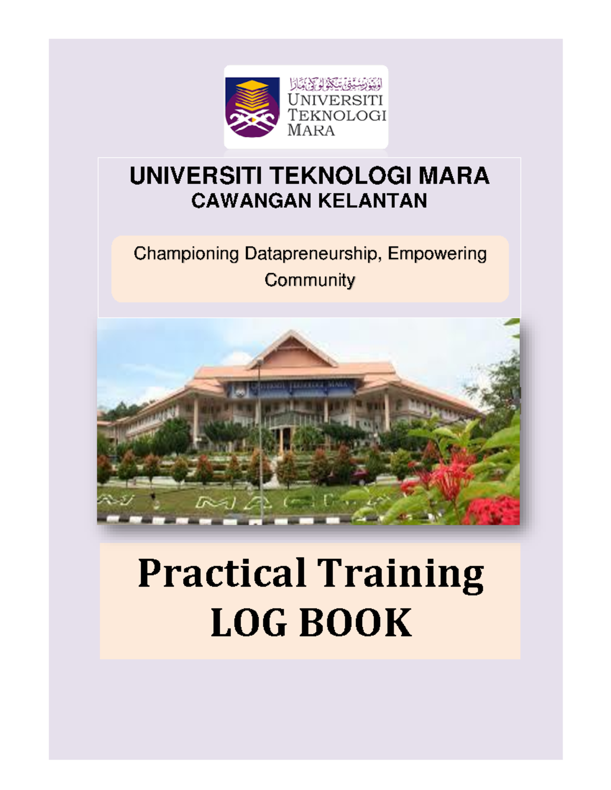 Soft Copy Buku Log - Internship - 0 Practical Training LOG BOOK ...