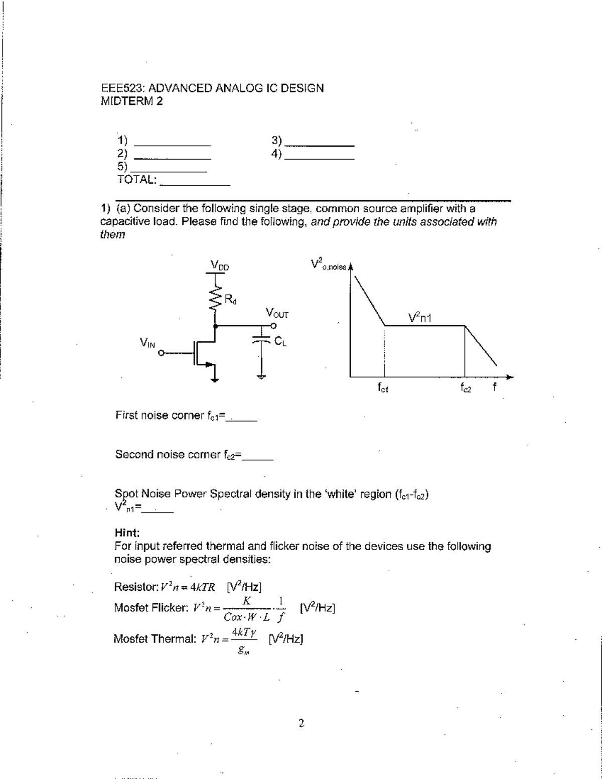 Anitamidterm 2 - Advanced Analog Integrated Circuits - EEE 335 - Studocu