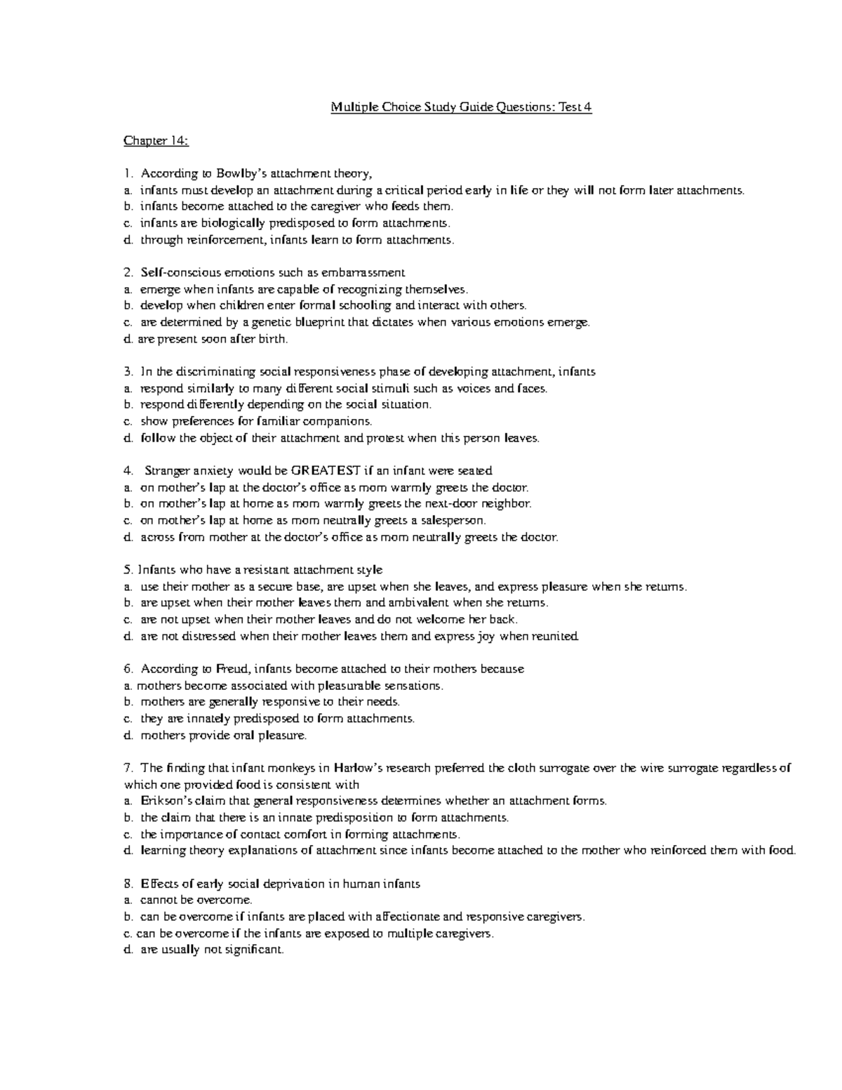 Test 4 MC Questions - Multiple Choice Study Guide Questions: Test 4 ...