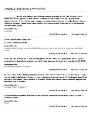Ética Geral e Profissional 2023 - IPOG - Studocu
