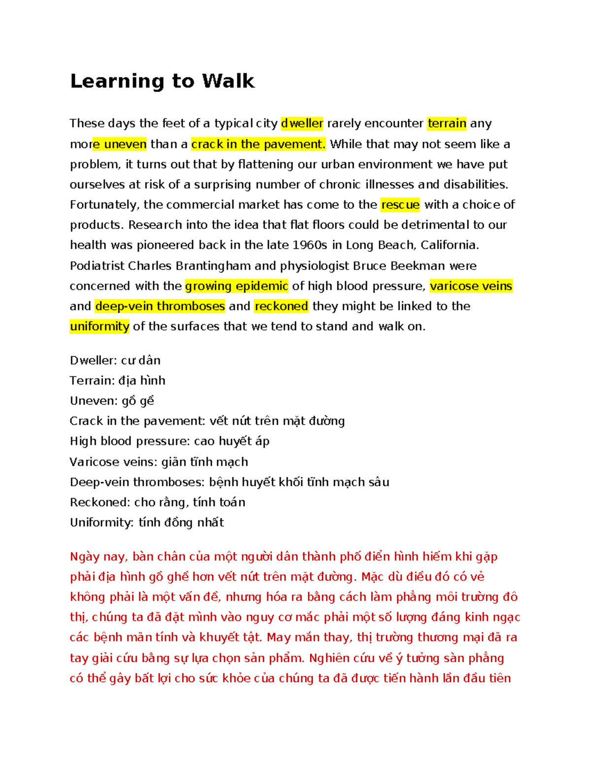 Learning to Walk - Reading answer and explaination - Learning to Walk ...