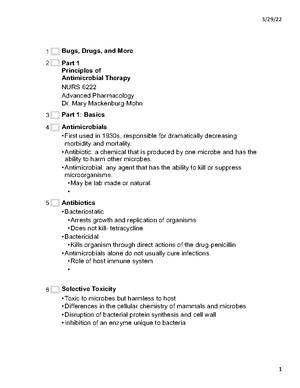 Week 10 Drugs for infections Chapter 45 Drugs Used to Treat Infections ...