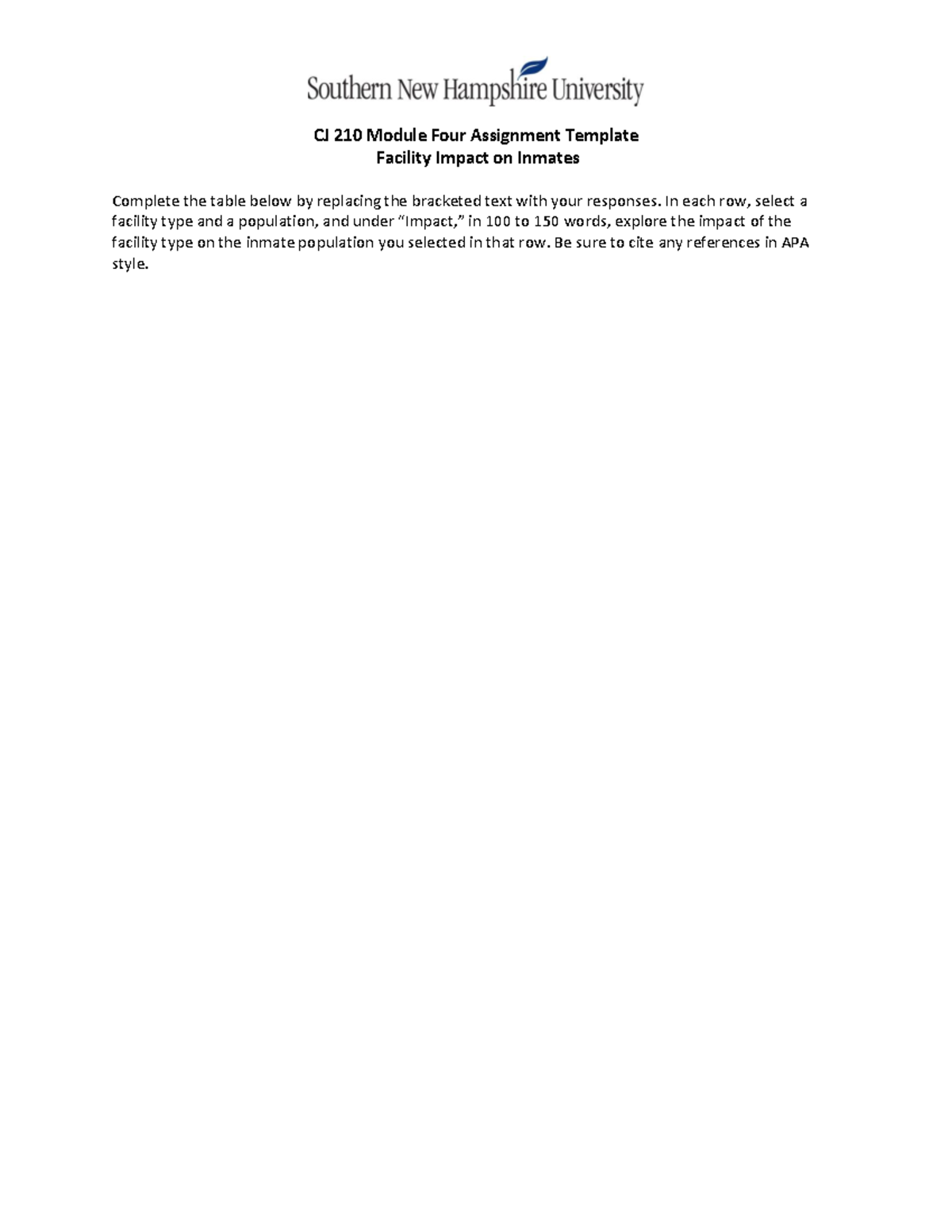 4-2 CJ 210 Module Four Assignment Template - CJ 210 Module Four ...
