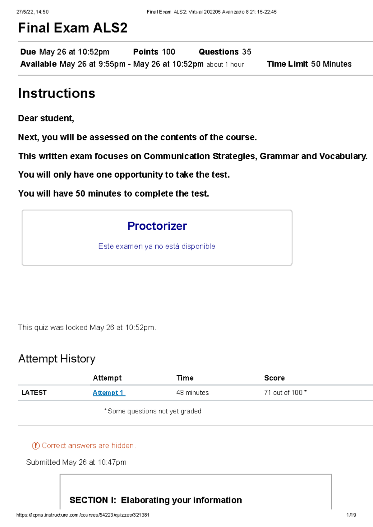 Final Exam ALS2 Virtual 202205 Avanzado 8 21 15-22 45 - * Some ...
