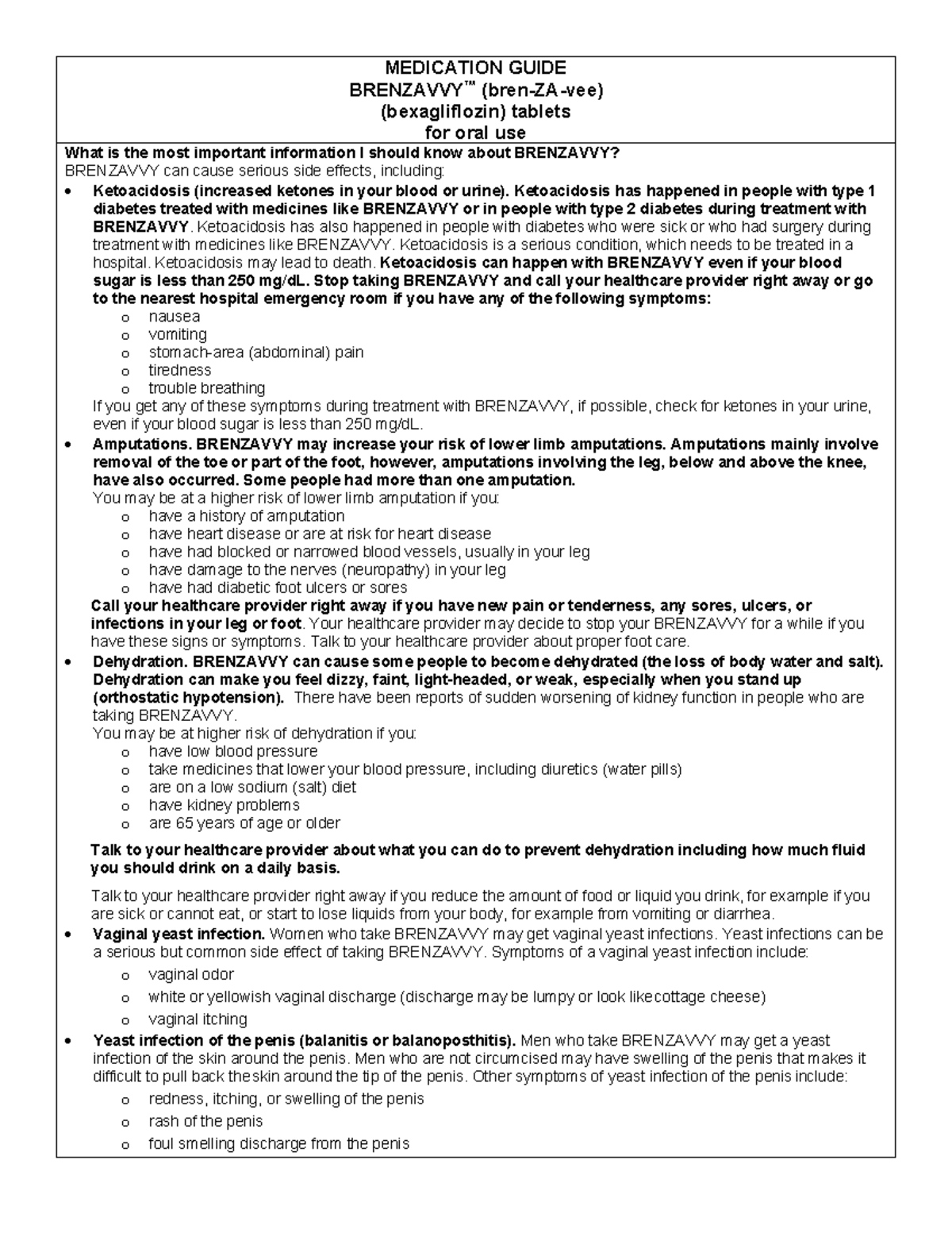 Brenzavvy Medication Guide MG 001 04 - MEDICATION GUIDE BRENZAVVY ...