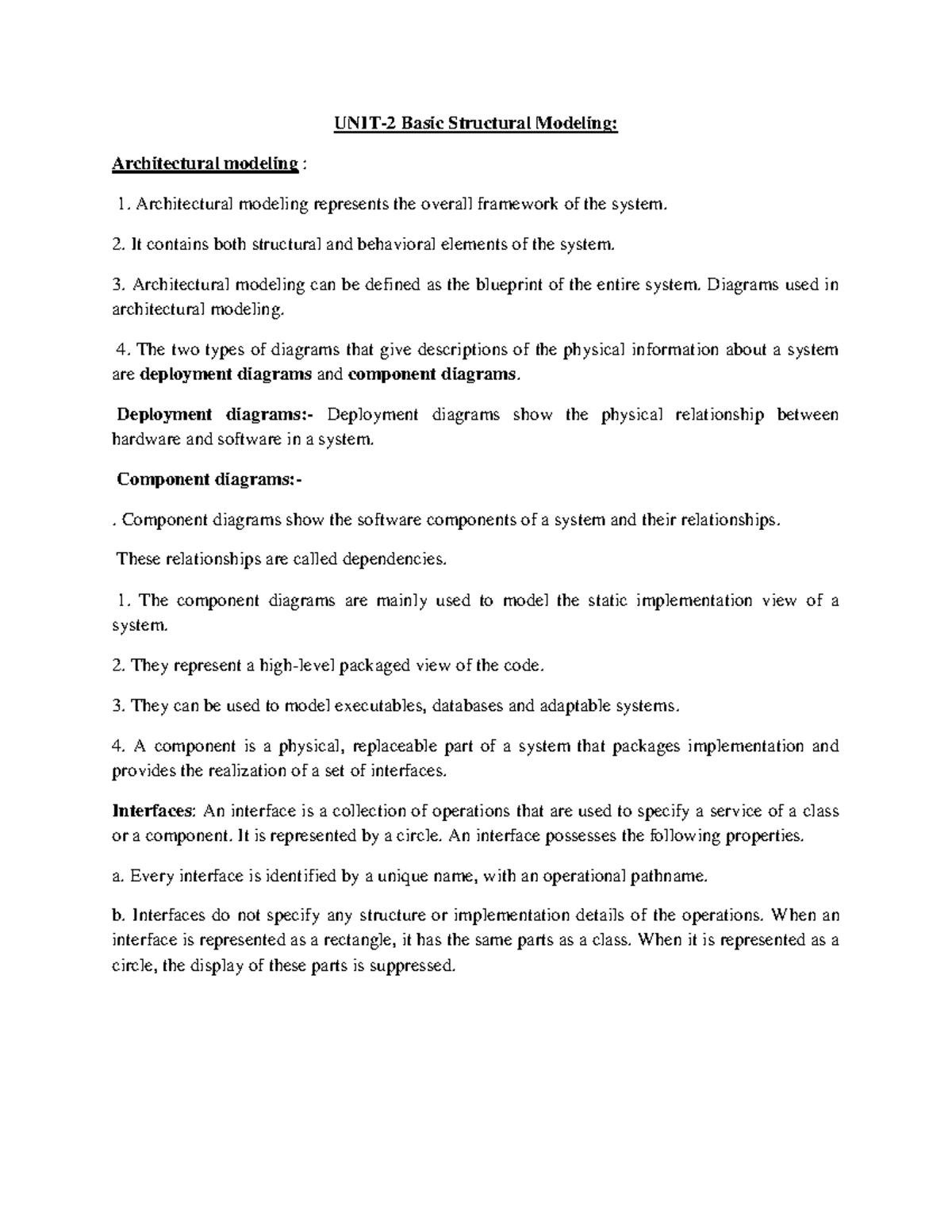 Unit 2 Part Oosd Summary Oosd Unit 2 Basic Structural Modeling