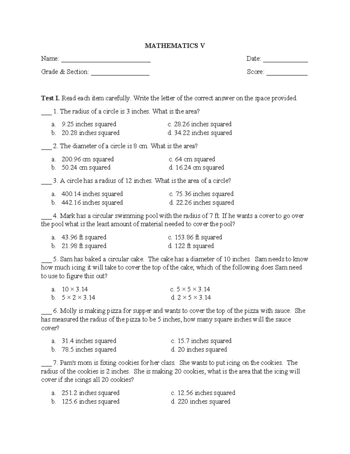 Quiz1 Math - kjiohyioqwjrep;o3ghewruie2 - MATHEMATICS V Name ...