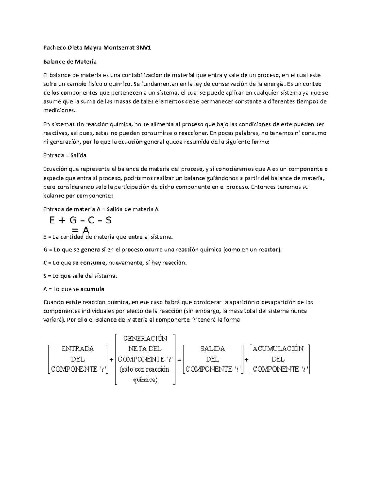 Balance de materia - msmmsms - Pacheco Oleta Mayra Montserrat 3NV ...