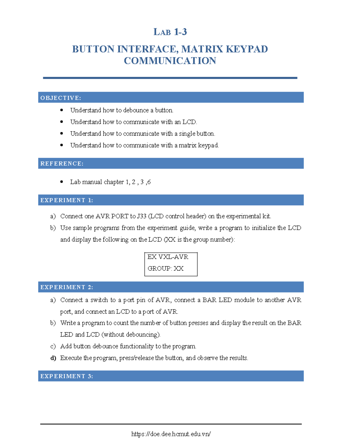 LAB1 3 ENG - asdasdasda - LAB 1- BUTTON INTERFACE, MATRIX KEYPAD ...