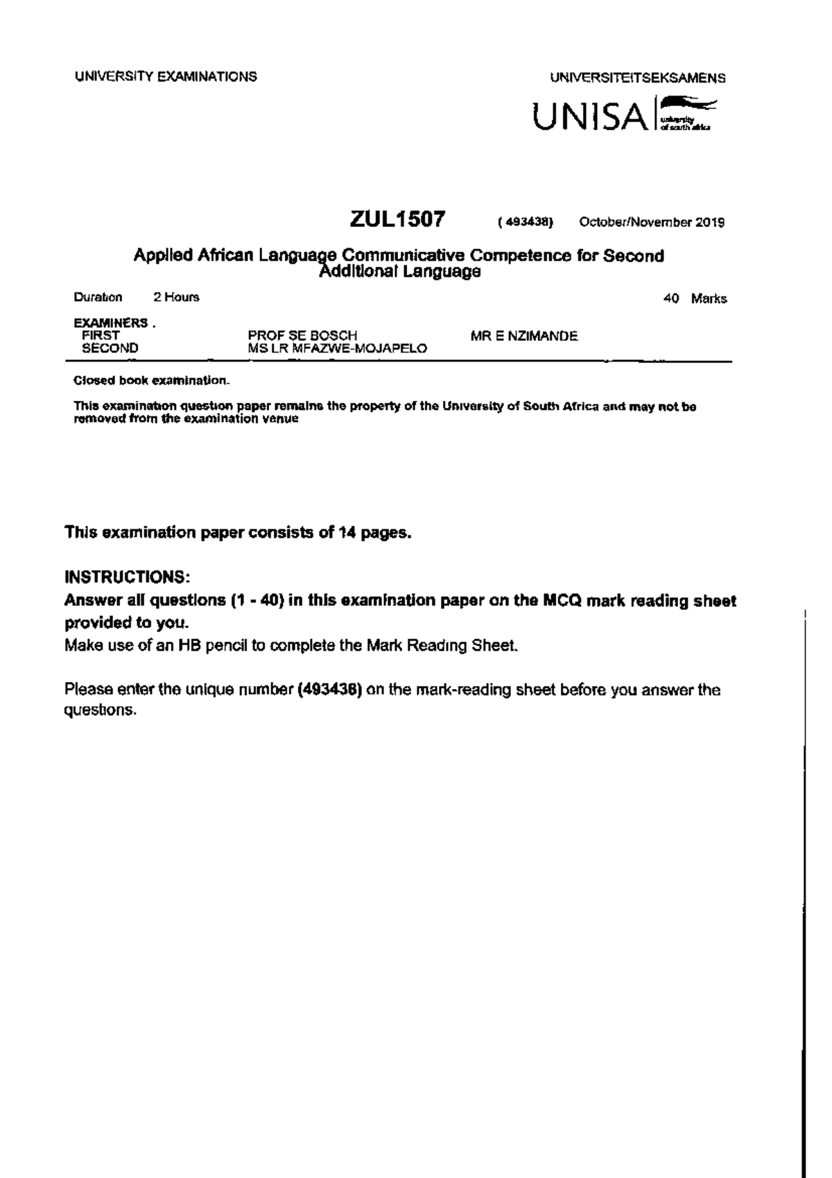 ZUL1507 2019 10 E 1 - Assignment - ZUL1507 - Studocu