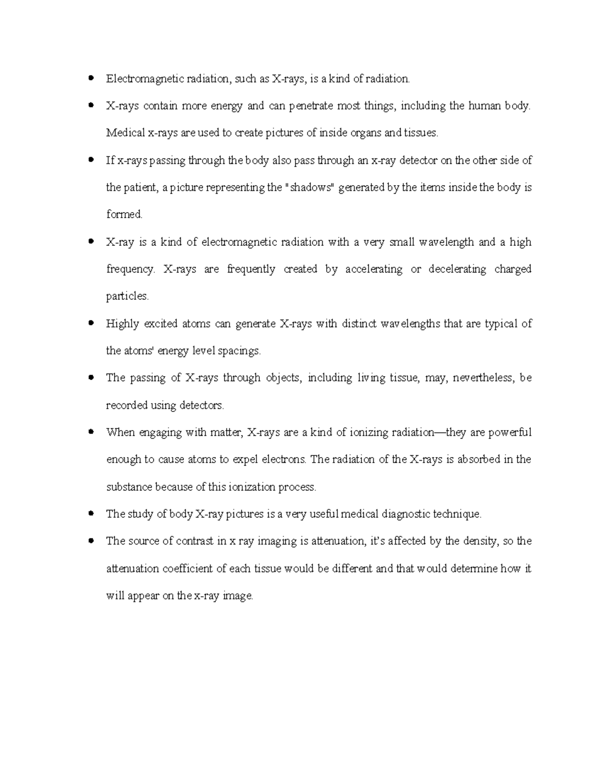 Xrays - Notes from Dr Chitnis' class for biomedical imaging ...