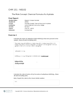 General Chemistry I notes - Chapter 4: Electron Configurations and the ...