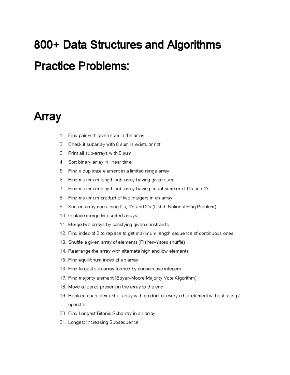 800+ Data-structure & Algorithm Interview Questions - 8 00+ Data ... 800+ Data-structure & Algorithm Interview Questions - 8 00+ Data ...
