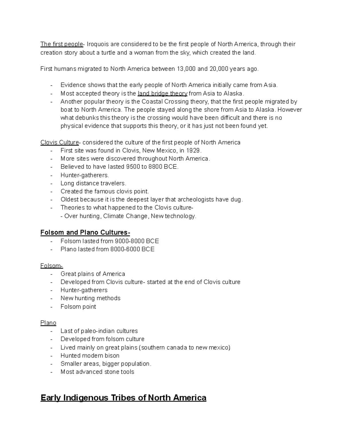 Us History Notes - AAAAAAAAAAAAAAA - The first people- Iroquois are ...