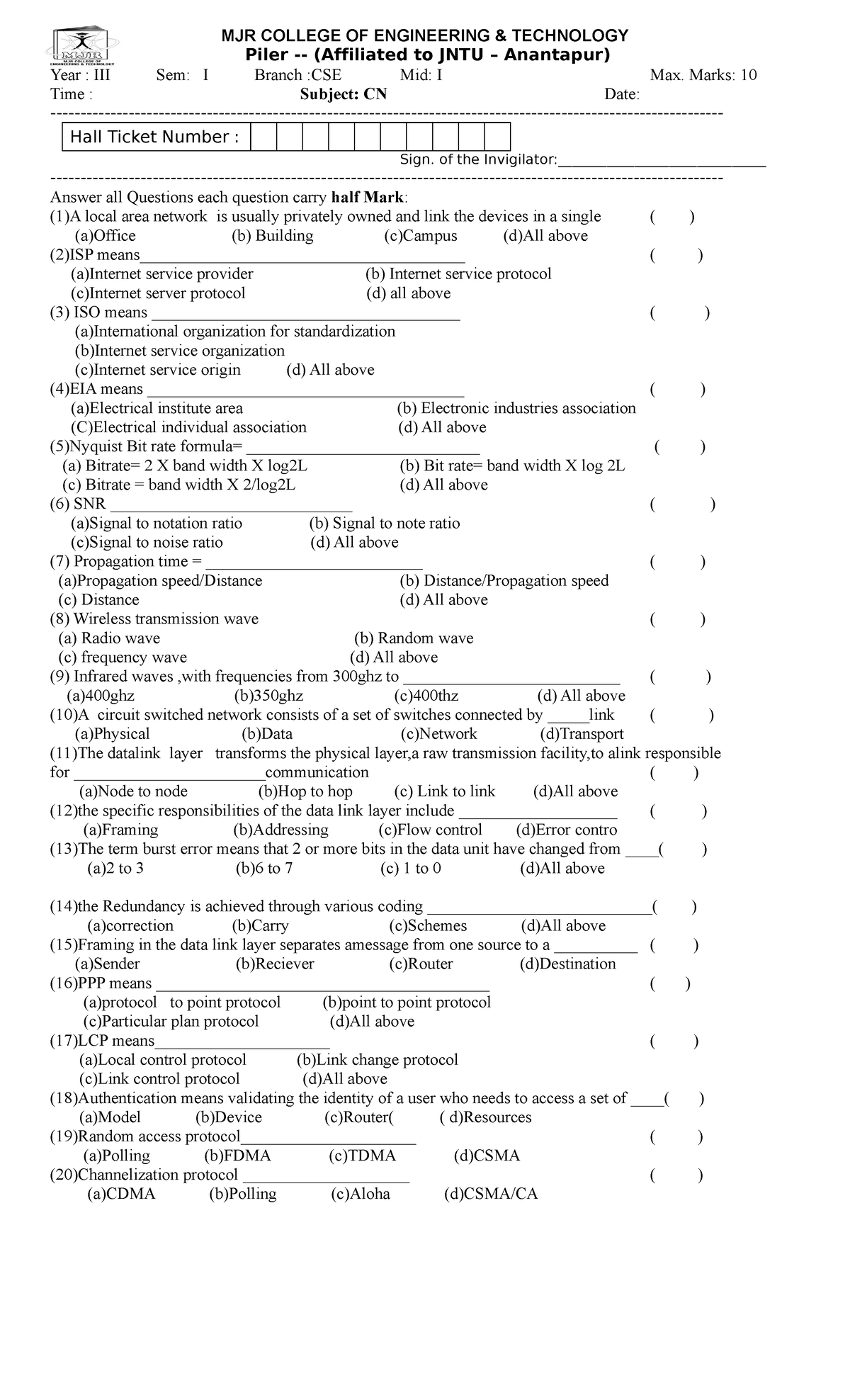 1699095943693 CN mid 1 - MJR COLLEGE OF ENGINEERING & TECHNOLOGY Piler ...