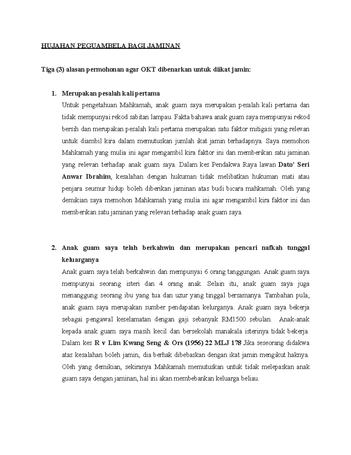 Hujahan Peguam BELA - FINAL YEAR PART 8 GOODLUCK! - HUJAHAN PEGUAMBELA ...