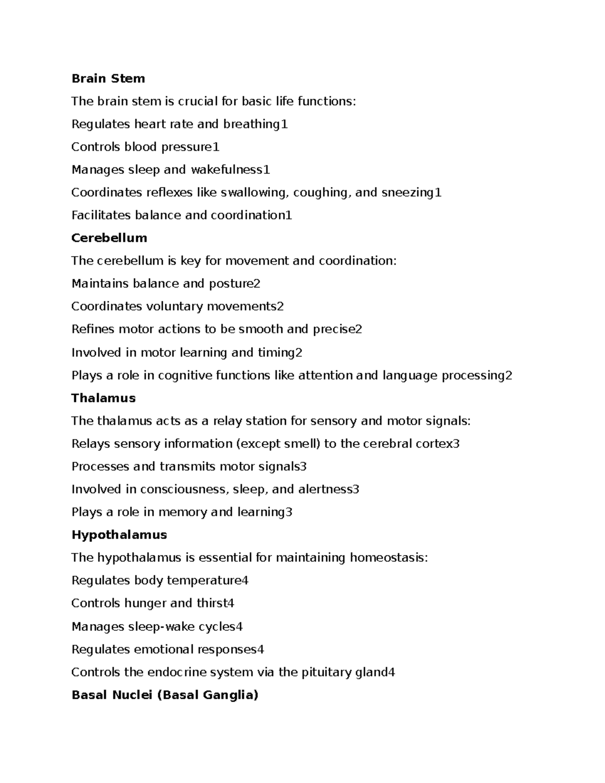 Exam 2 ZOOL - Notes for exam 2 - Brain Stem The brain stem is crucial ...