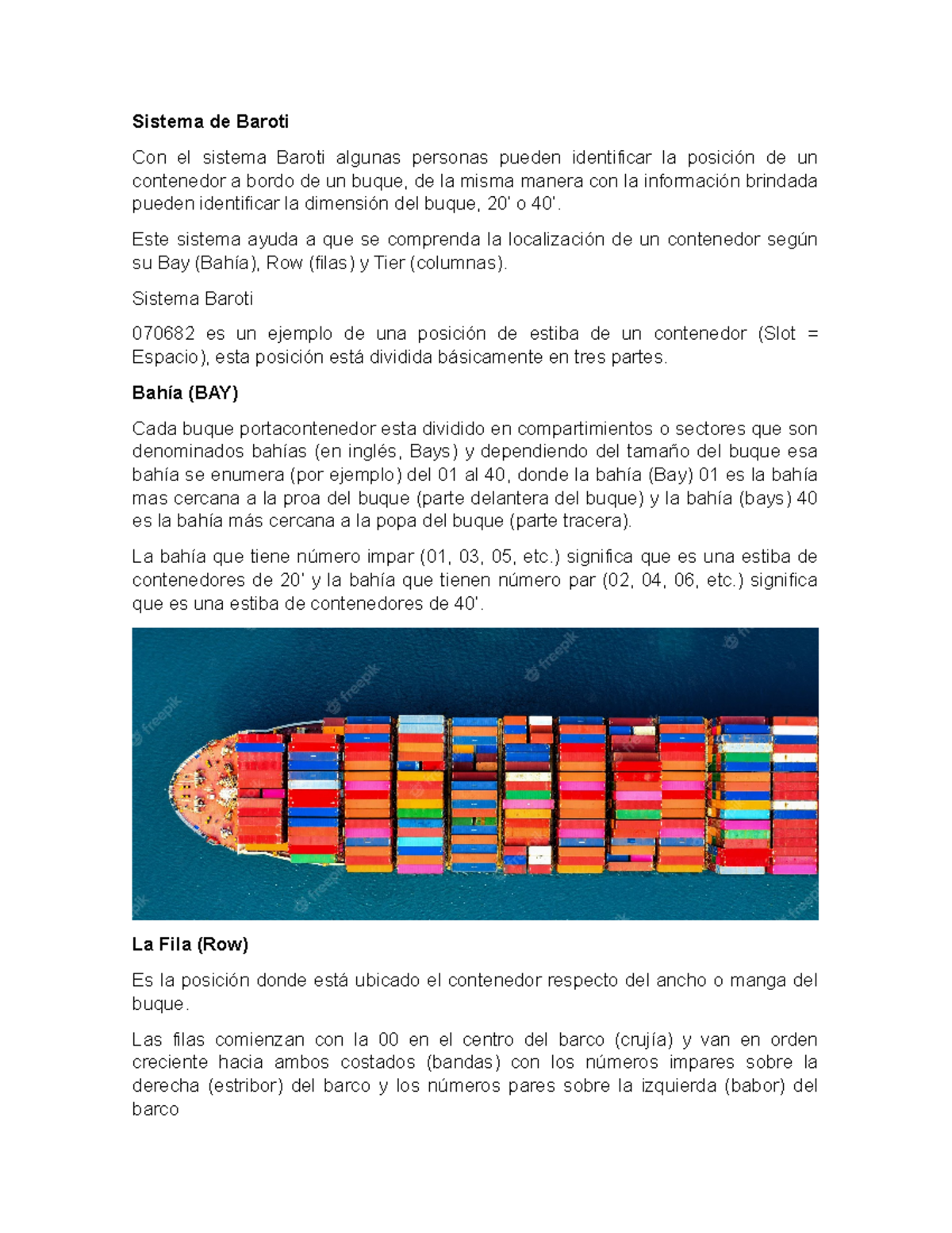 Sistema Baroti - Este sistema ayuda a que se comprenda la localización ...