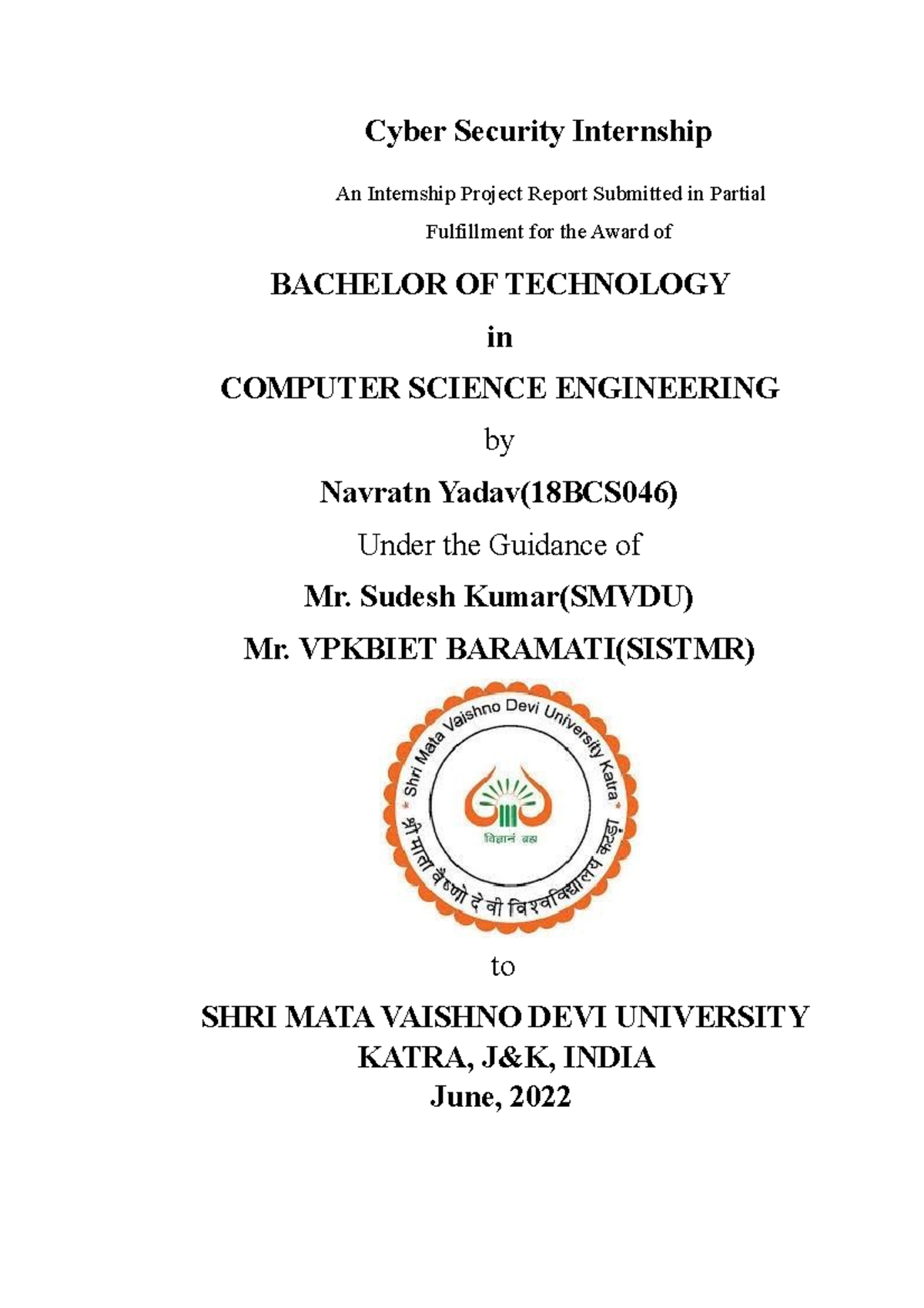 Cyber NAV - jhka;f - Cyber Security Internship An Internship Project ...